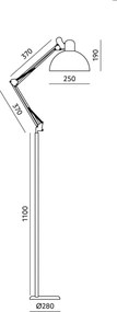 Brilagi - Flexibilní stojací lampa TASKER 1xE27/60W/230V 157 cm černá