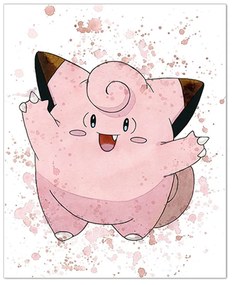 Obraz s motivem Pokémon - 4 rozměry Rozměr: 13x18 cm, Varianta: Clefairy