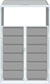 vidaXL Box na 1 popelnici 72 x 81 x 115 cm ocel [4006171] Barva: Šedá