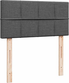 Box spring postel s matrací tmavě šedá 100 x 200 cm textil 3287368