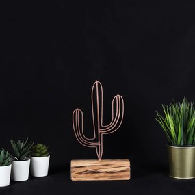Kovová dekorace Cactus Mini 24 cm bronzová
