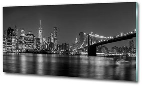 Wallmuralia Foto obraz fotografie na skle Manhattan noc 100x50