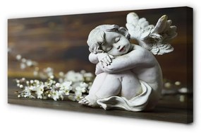 Obrazy na plátně Spící anděl květiny 100x50 cm