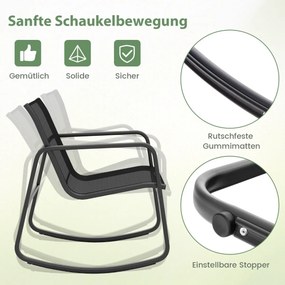 Costway 3-dílný. Garden furniture set s 2 chairs a table a gentle rocking