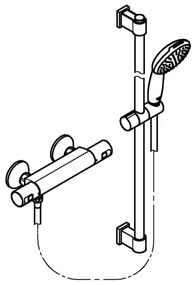 GROHE 34854001 - Termostatická sprchová baterie PRECISION START 900 mm chrom