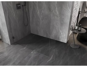 Mexen Lunar L sprchová stěna levá 70 x 200 cm, 8mm čiré sklo, černá matná, 830L-070-000-70-00-L