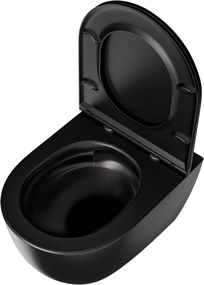 UPTrend Závěsný WC komplet bez příruby CANEO VORTEX TR2196DF‑U18 včetně Soft-Close sedátka, černá mat