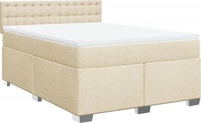 Box spring postel s matrací krémová 140x200 cm textil 3288230