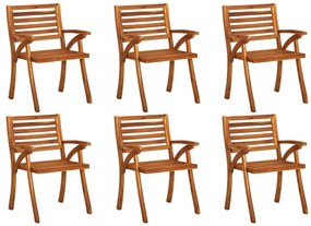 vidaXL Zahradní židle 6 ks masivní akáciové dřevo