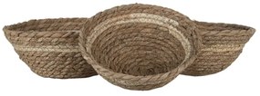 Set 3ks košíků z mořské trávy – 25x10 /  22x9 /  20x8 cm
