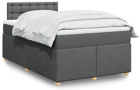 Box spring postel s matrací tmavě šedá 120x200 cm textil 3288962