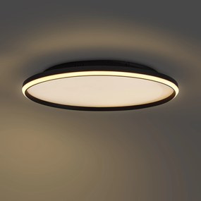 Designové stropní svítidlo černé s bílou vč. LED 3-stupňové stmívatelné - Xavi