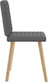 Otočné jídelní židle 6 ks tmavě šedé textil 3315545