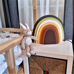 Makuto Art Dřevěná lampa do dětského pokoje DUHA Zvolte barvu: Přírodní