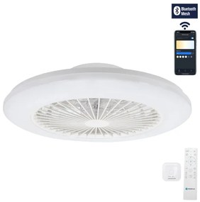 Aigostar-LED Stmívatelný str. ventilátor LED/40W/230V 2700-6500K 50cm+DO bílá