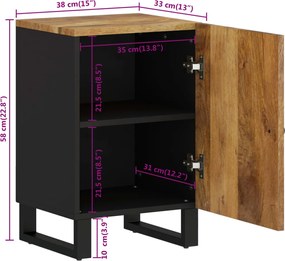 vidaXL Koupelnová skříňka 38 x 33 x 58 cm masivní mangovníkové dřevo [351997] Barva: medová hnědá