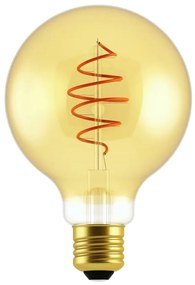 OnaDnes -20% Nordlux Žlutá dekorativní stmívatelná LED žárovka Spiral Deco Globe Gold E27 4,9W