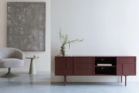 Červený kovový TV stolek 160x58x36 cm Davis – White Label
