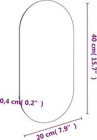 Zrcadlo 40 x 20 cm sklo 326081