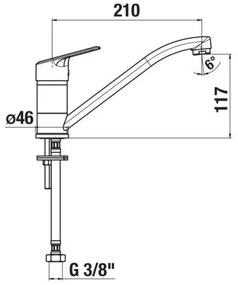 JIKA H3512E10042301 - Dřezová baterie LYRA 21 cm lesklý chrom