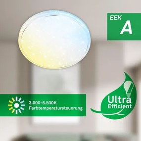 Stropní LED svítidlo BRILONER Star A průměr 48cm 19,5W stmívatelné dálkovým ovladačem CCT bílé 3869016
