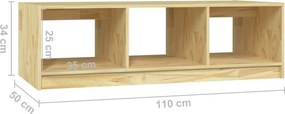 vidaXL Konferenční stolek 110 x 50 x 34 cm masivní borové dřevo [809912] Barva: Bílá