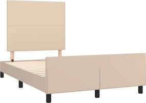 Rám postele bez matrace cappuccino 120x190 cm umělá kůže 3270553
