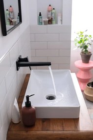 Hansgrohe Metropol, umyvadlová baterie pod omítku 225 mm, 2-otvorová instalace, černá matná, 32526670