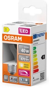 LED žárovka E27 OSRAM CLP Filament 3,4W (40W) teplá bílá (2700K) stmívatelná