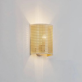 Nástěnné svítidlo Lindby Lautaro z bambusu Ø 23 cm
