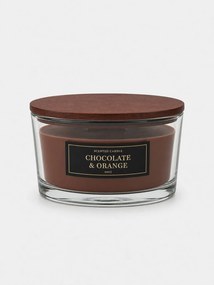 Sinsay - Vonná svíčka s dřevěným knotem Chocolate & Orange - hnědá