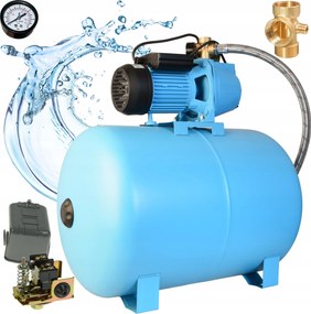 Pumpa JET80 Na Vodu Zahradní Hydrofor 80L Hydroforová sada 550W Výkonná