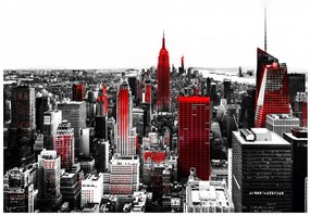 Murando DeLuxe Samolepicí fototapeta New York v červené Velikost (šířka x výška): 147x105 cm