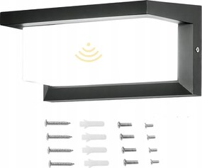 Venkovní Nástěnné Svítidlo Vstupní Dveře 18W S Pohybovým Snímačem Nástěnné Led Svítidlo Se Studeným Svítilem