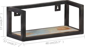 Nástěnné police 2 ks 40 cm masivní recyklované dřevo 320668