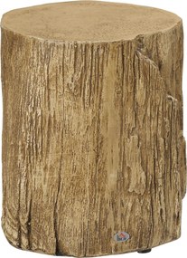 HOMCOM Noční stolek ve stylu dřevěného pařezu, voděodolný, konferenční stolek z anorganického prášku, stůl do obývacího pokoje, 37 x 37 x 43 cm, příro