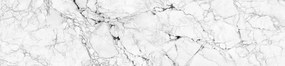DIMEX | Fototapeta do kuchyně Bílý mramor KI-260-156 | 260 x 60 cm | bílá, šedá