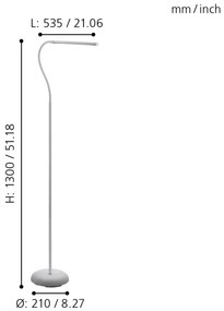 Eglo 96436 - LED Stmívatelná stojací lampa LAROA LED/4,5W/230V