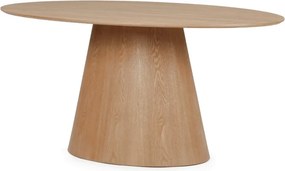 Oválný jídelní stůl, dýha, dub HT-L3523 OAK (160 x 90) cm