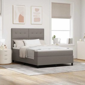Postel s boxspringem s čelo Taupe 140 x 190 cm textil 3339389