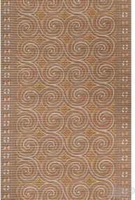 Breno Koupelnová pěnová předložka SOFTY-TEX 79830.8 spirály, šíře 65 cm, Hnědá/Vícebarevné