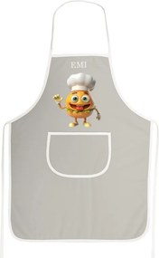 Kuchyňská zástěra Burger EMI, šedá