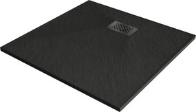 Mexen Hugo čtvercový sprchový kout SMC 70 x 70 cm, černý, černý kryt - 42707070-B