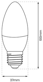 LED žárovka E27 neutrální 4000k 7w 600 lm svíčka