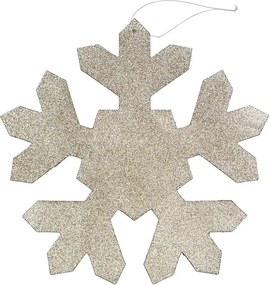 Vánoční ozdoba vločka I, pr. 40 cm, zlatá, překližka, venkovní