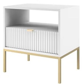 Noční stolek Mijano Gold MS54, Barva: bílá