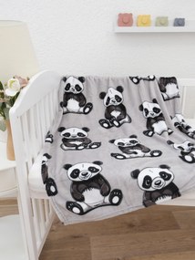 MK Lůžkoviny Dětská deka do postýlky mikroplyš Exclusive 80 × 100 cm – Panda