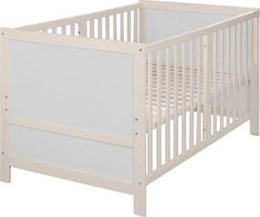 roba Kombinovaná dětská postýlka Easy Sleep, 70 x 140 cm (přírodní šedá)