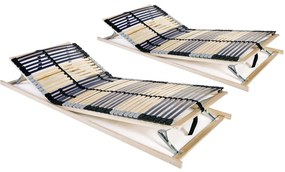Lamelové rošty do postele 2 ks 42 lamel 7 zón 90 x 200 cm 3051434