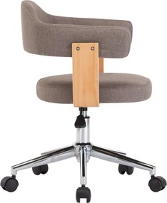 vidaXL Otočná jídelní židle ohýbané dřevo a umělá kůže [287420] Barva: černá a světle hnědá